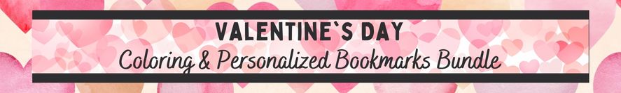 Simple Cheat Sheets: Coloring Bookmark Valentine’s Day